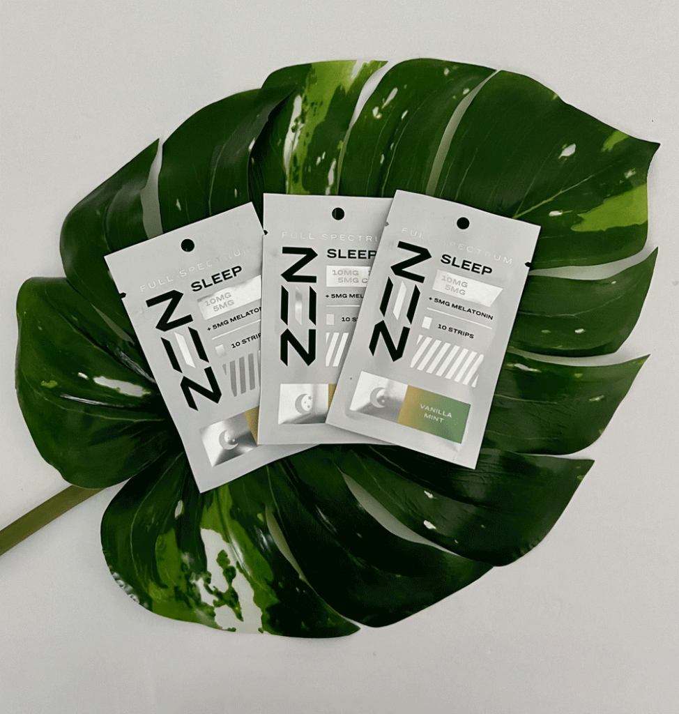 Sleep Strips with Melatonin – (Natural Vanilla Mint) – Go Full Spectrum Zen